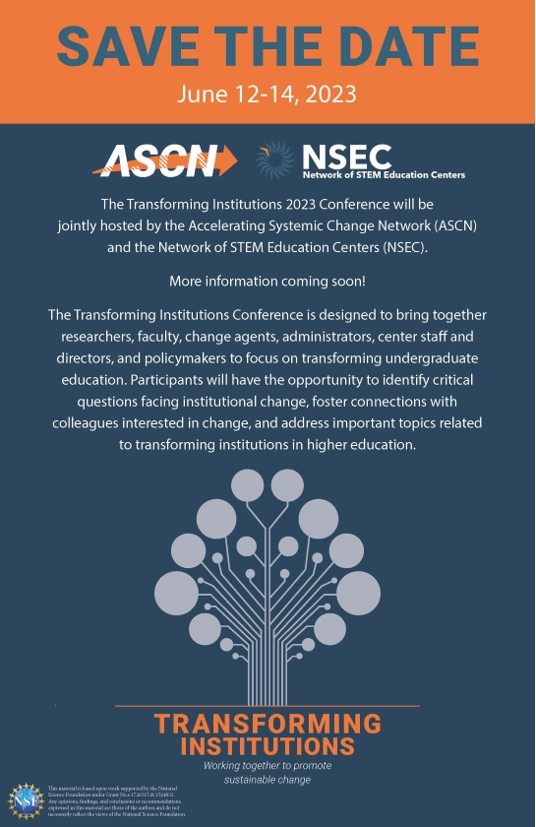 Save the Date for the 2023 Transforming Institutions Conference, June ...